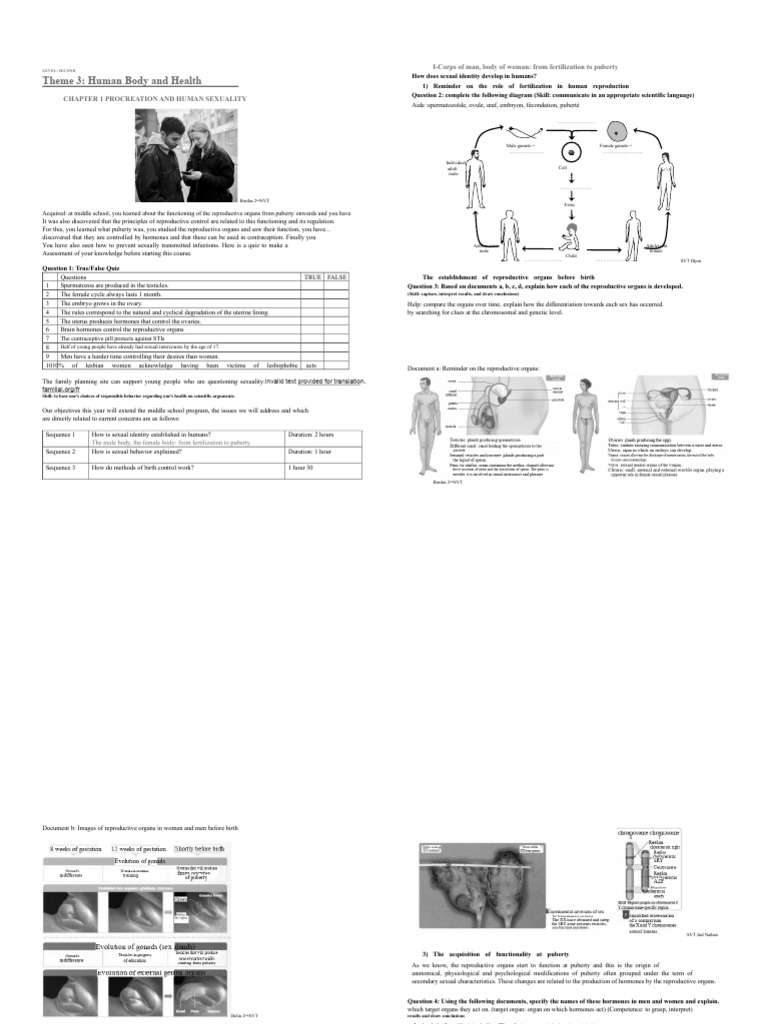 2nd Year Biology Reproduction | PDF | Sex Organ | Human Sexuality