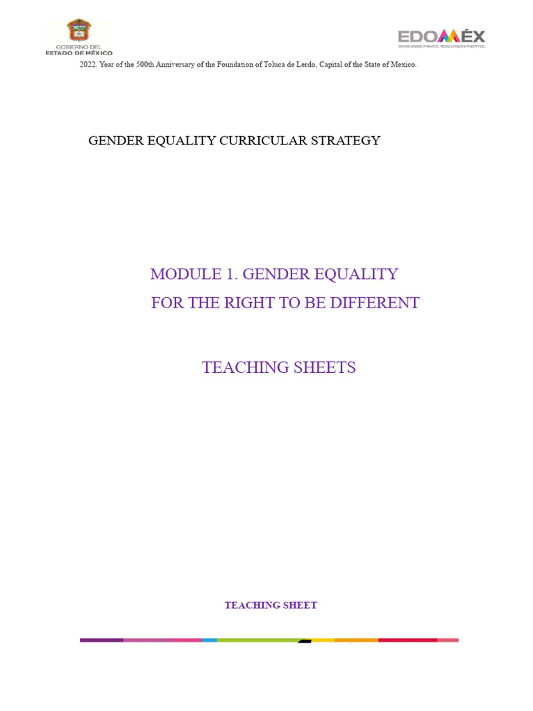 Gender Equality Teaching Strategy Guide | PDF | Gender | Gender Studies