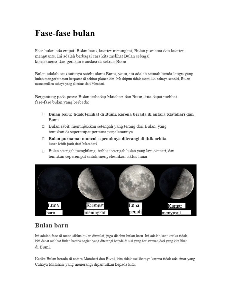 Fase-Fase Bulan | PDF
