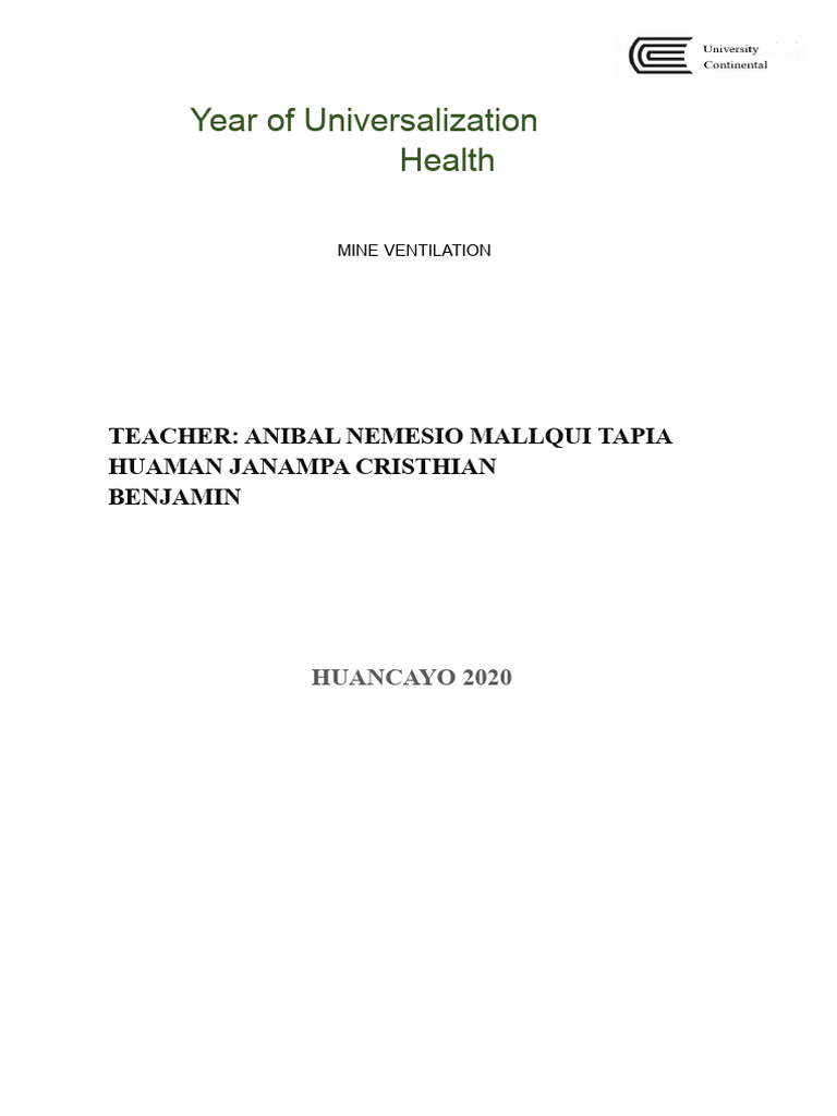 Mine Ventilation: Health & Safety Guide | PDF | Minerals | Ventilation ...