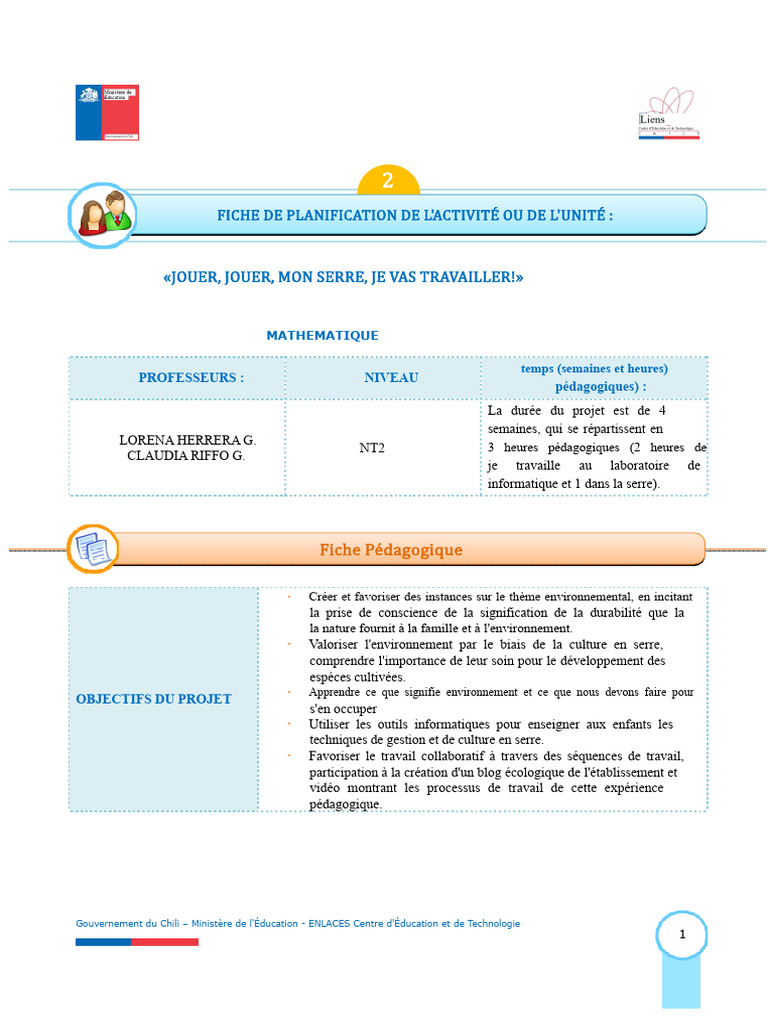 Planification d'une activité en serre éducative | PDF | Environnement ...