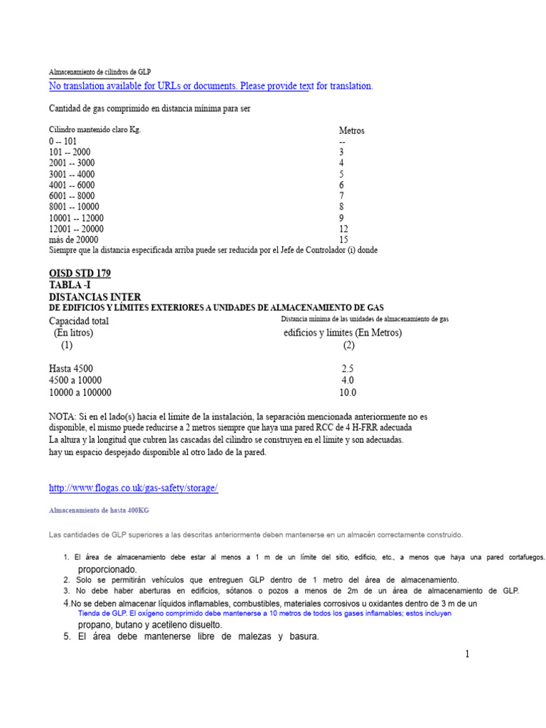 Reglas de Almacenamiento de Cilindros de GLP | PDF | Gas de petróleo ...