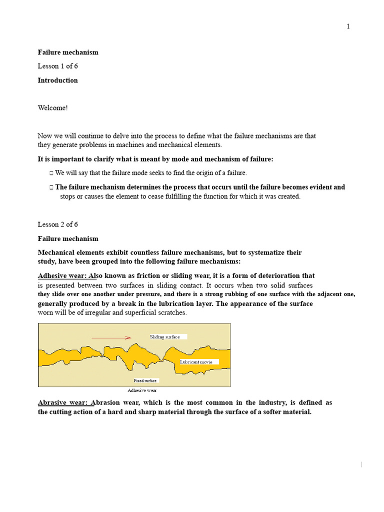 Failure Mechanism | PDF | Wear | Applied And Interdisciplinary Physics