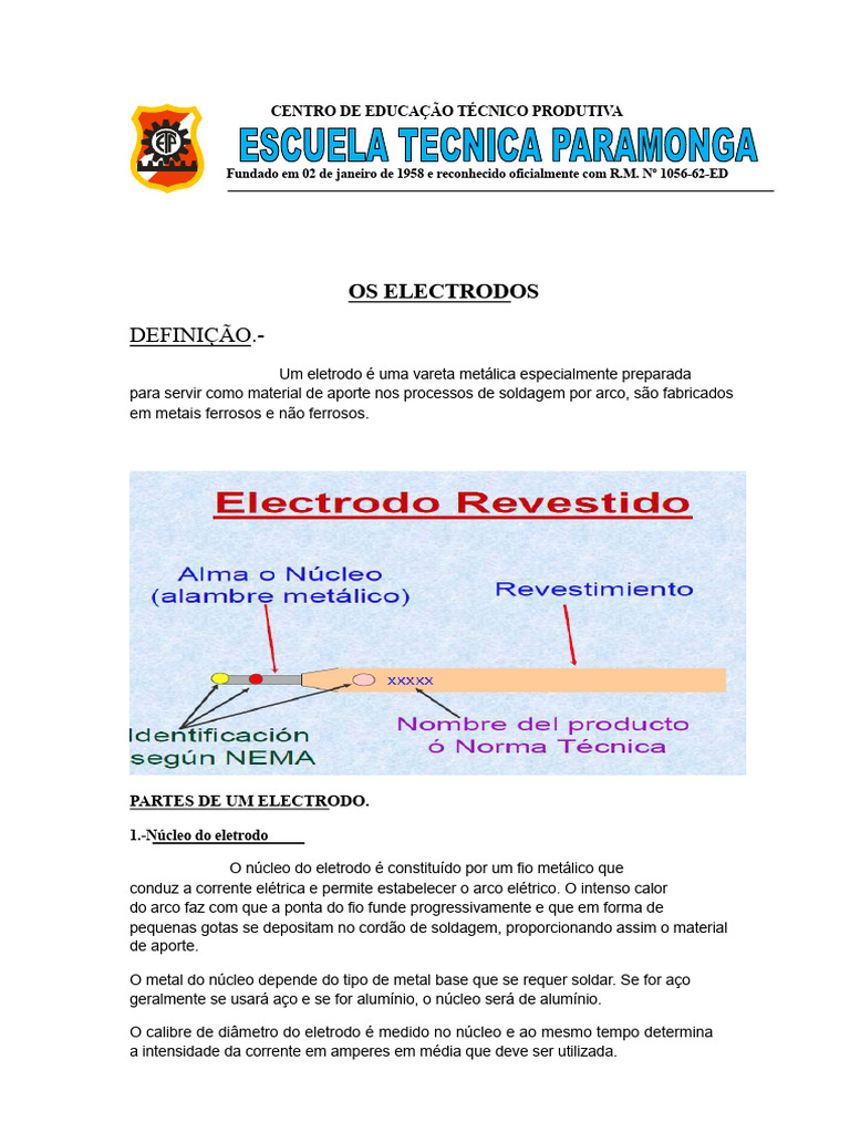 Eletrodos: Tipos e Funções na Soldagem | PDF | Eletrodo | Aço