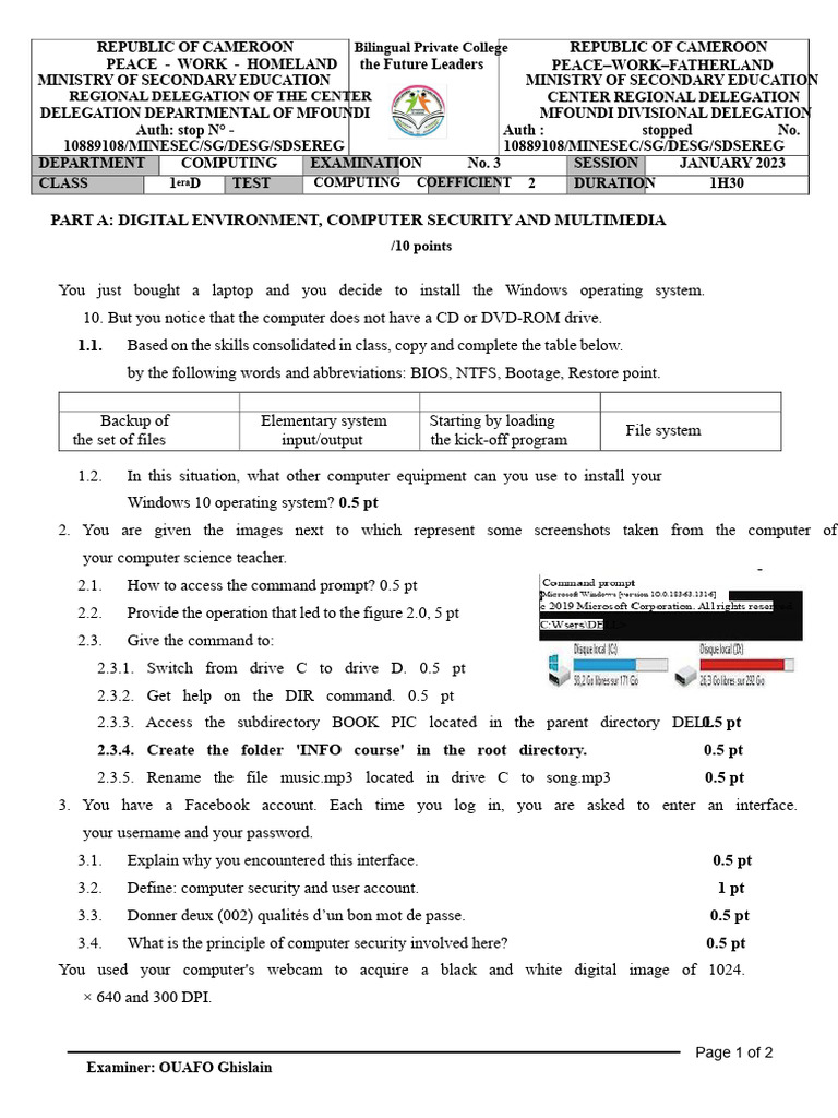 January 2023 Computing Exam Paper | PDF | Computer Science | Computing