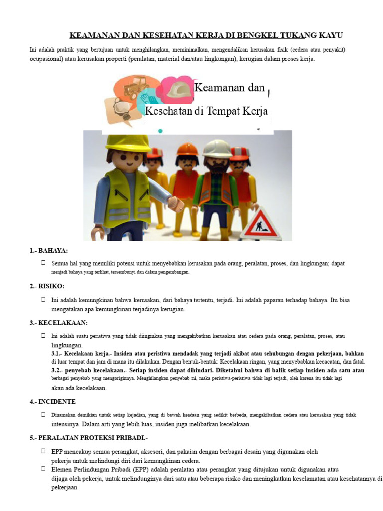 Keamanan Kerja di Bengkel Kayu | PDF