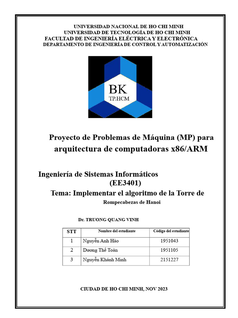 TT02 - Grupo 2 - Implementar El Algoritmo de Las Torres de Hanói | PDF | Programación de ...