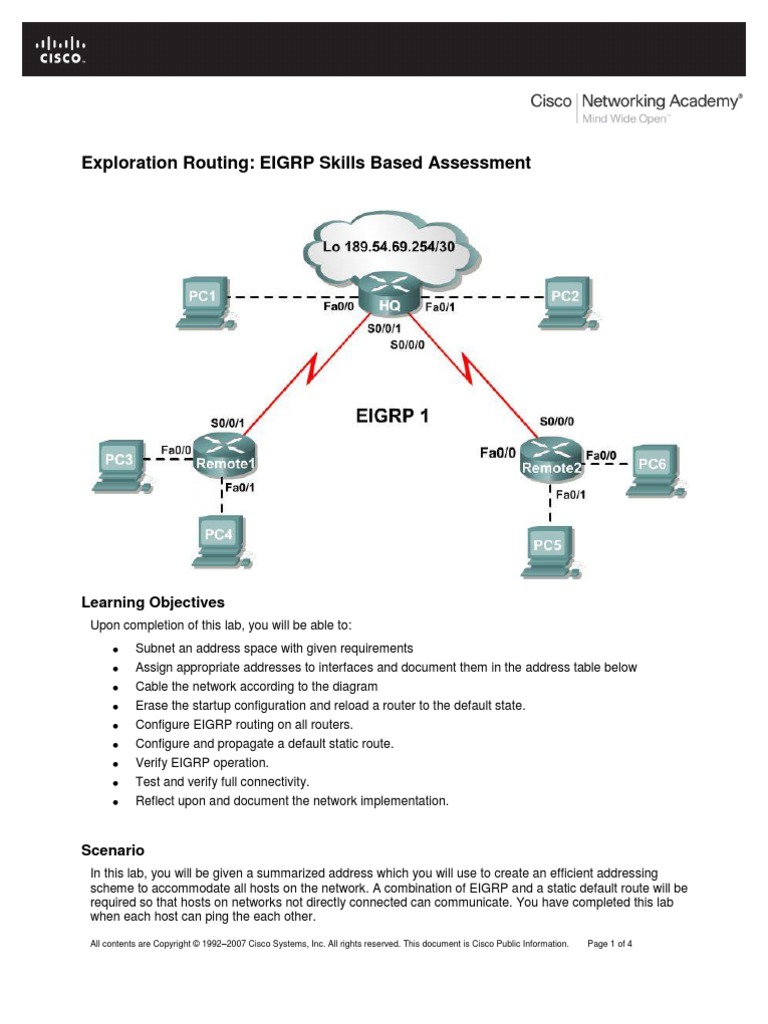 ERouting SBA EIGRP | PDF | Router (Computing) | Routing