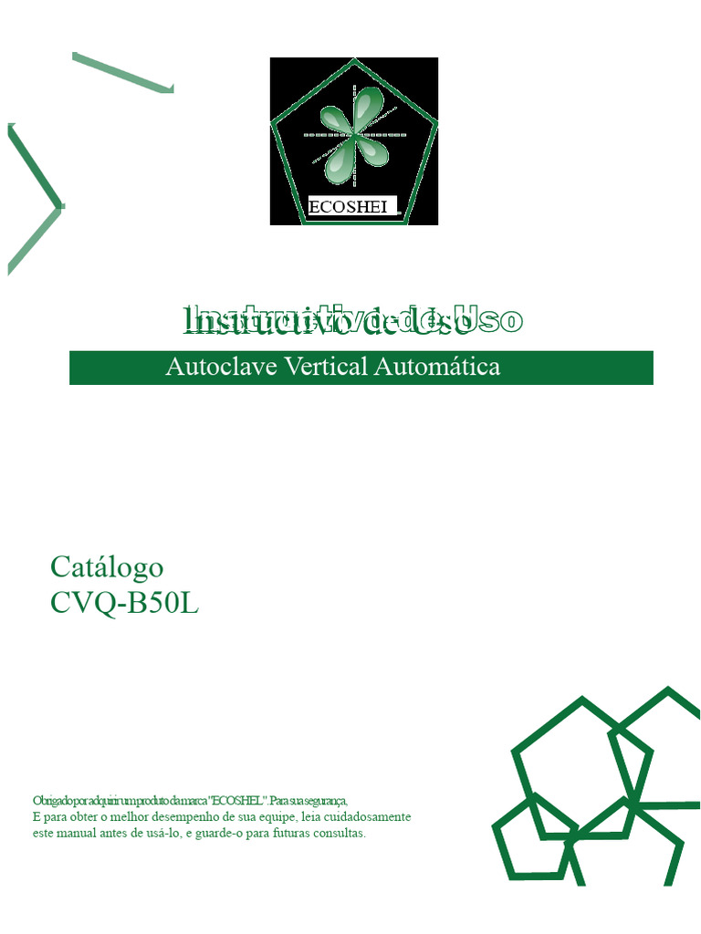 Manual CVQ b50l | PDF | Esterilização (Microbiologia)
