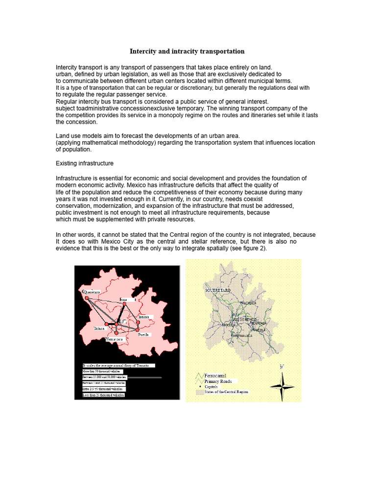 Intercity vs. Intracity Transportation | PDF | Transport | Public Transport