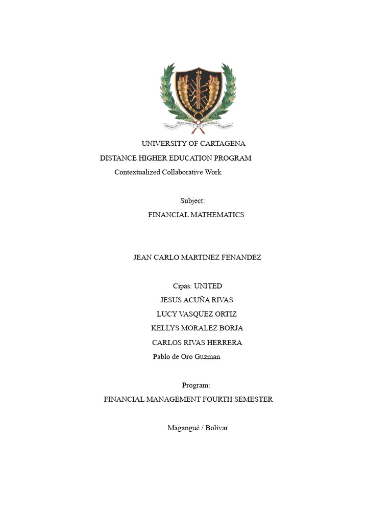 Financial Mathematics Exercises Guide | PDF | Interest | Debt
