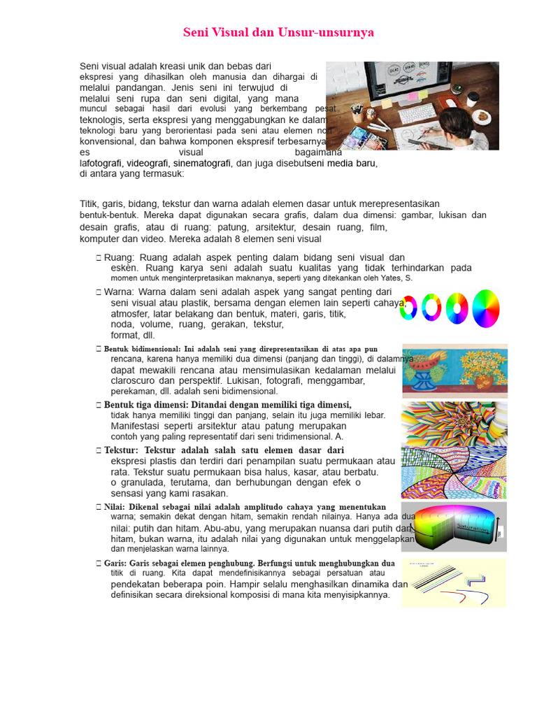 Unsur dan Klasifikasi Seni Visual | PDF