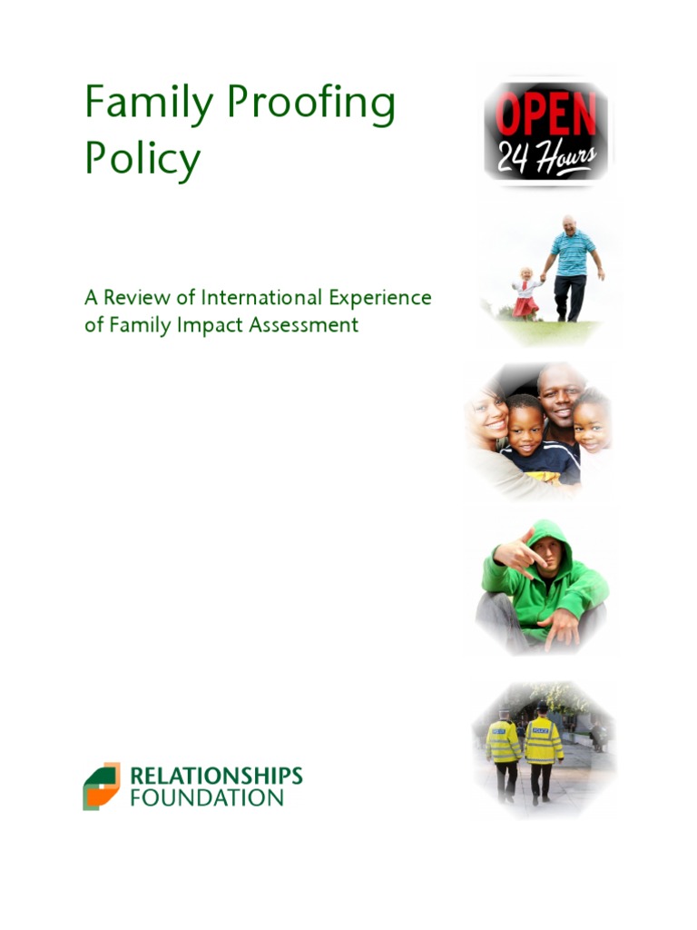 Family Proofing Policy: A Review of International Experience of Family ...