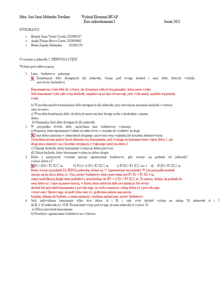 Kwestionariusz 1 | PDF