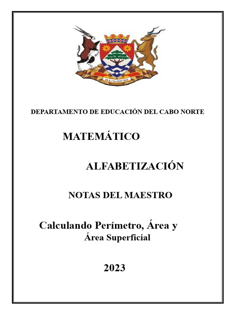Perímetro, Área y S.A. - Notas para El Profesor | PDF | Geometría ...