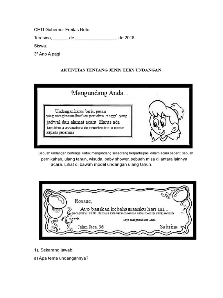 Kegiatan Gen. Teks Undangan | PDF
