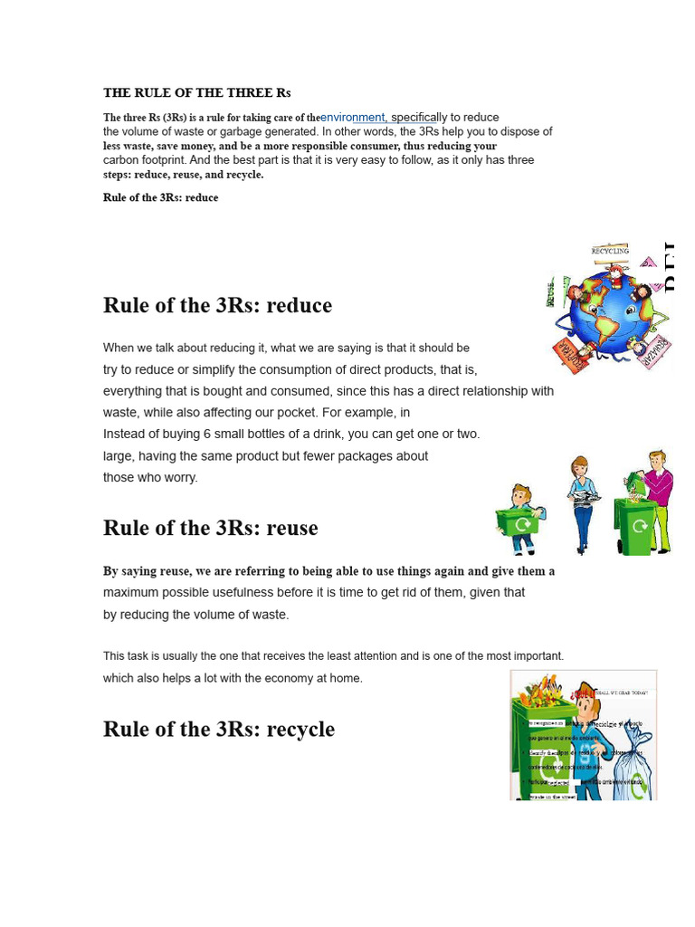 Mastering the 3Rs: Reduce, Reuse, Recycle | PDF | Waste | Recycling