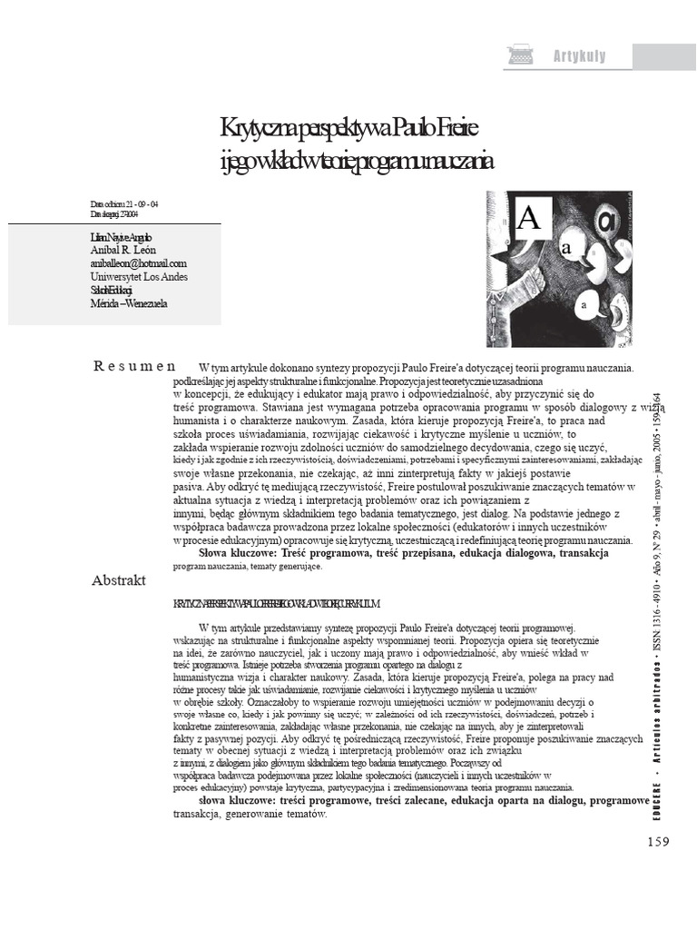 Paulo Freire I Program Nauczania | PDF