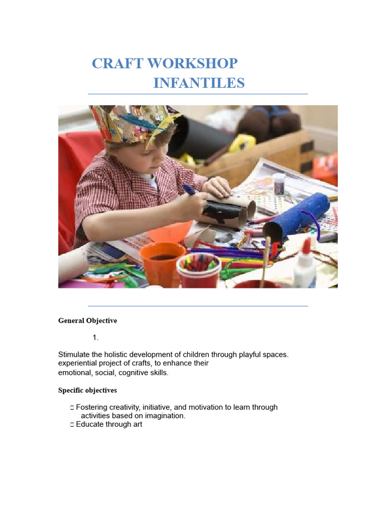 Children's Craft Workshop Project | PDF | Creativity | Crafts
