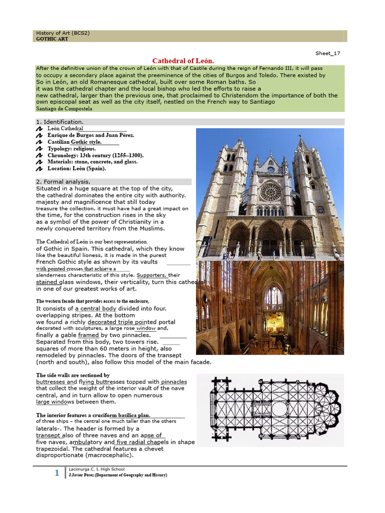 Cathedral of Leon | PDF | Gothic Architecture | Architectural Elements