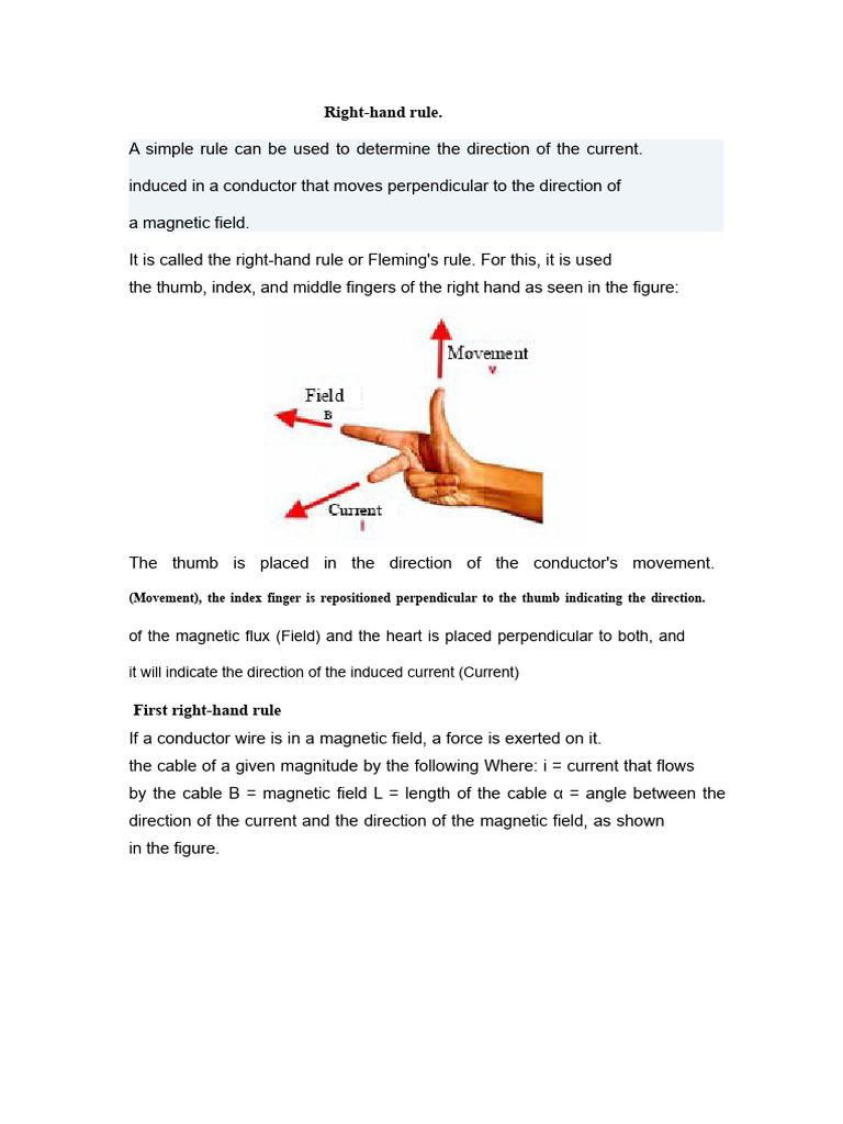 Understanding the Right-Hand Rule | PDF