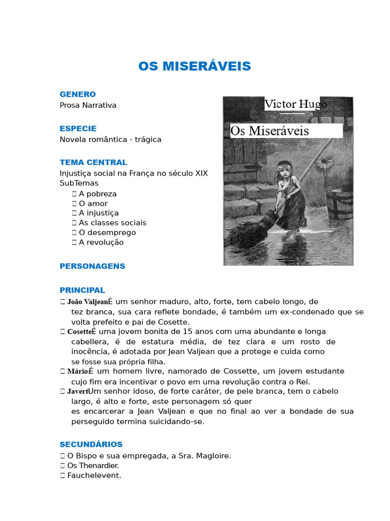 Os Miseráveis | PDF | Cosette | Os Miseráveis