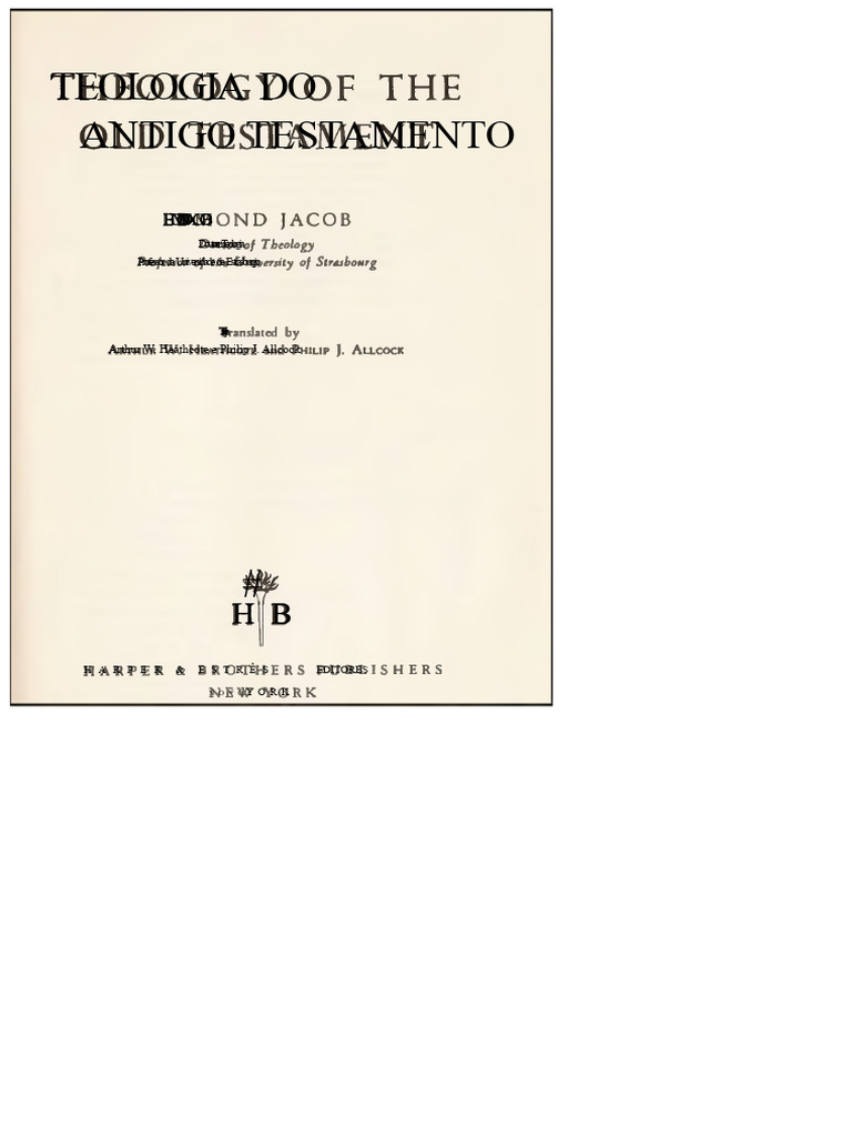 O Deus Vivo - Edmond Jacob - Teologia Do Antigo Testamento | PDF | Deus ...