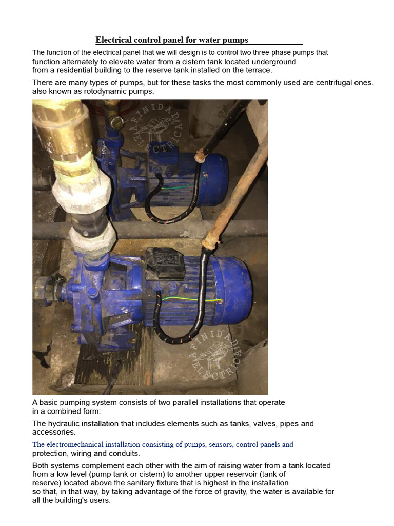 Electrical Control Panel for Pumps | PDF | Relay | Switch