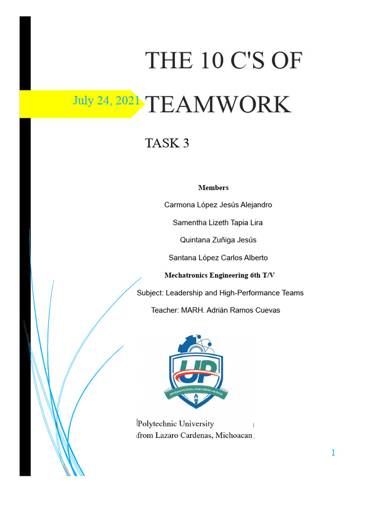 The 10 C's of Effective Teamwork | PDF | Creativity | Thought