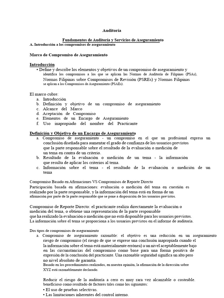 Auditoría - Revisar Material 1 | PDF | Auditoría | Estado financiero