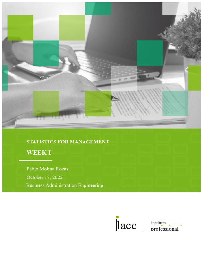 Statistics - Week 1 | PDF | Standard Deviation | Normal Distribution