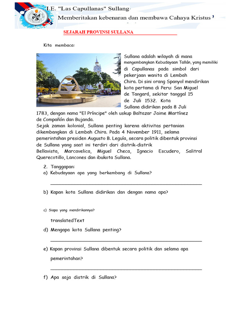 Daftar N°6 Sejarah Provinsi Sullana | PDF