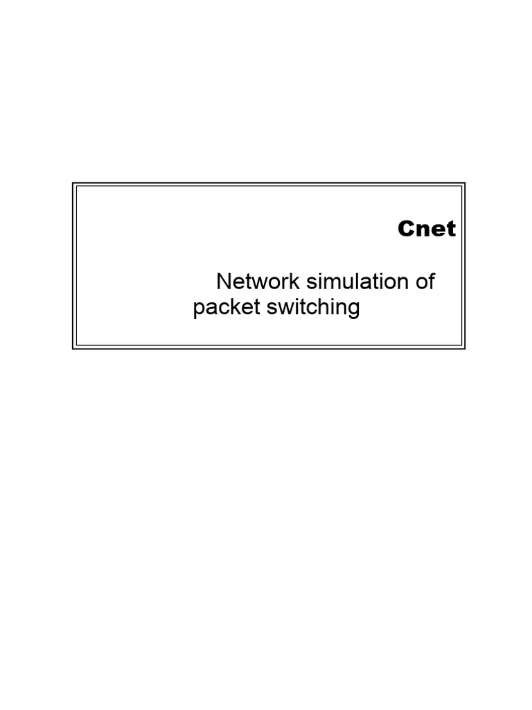 CNET: Packet Switching Network Simulator | PDF | Network Topology | Pointer (Computer Programming)