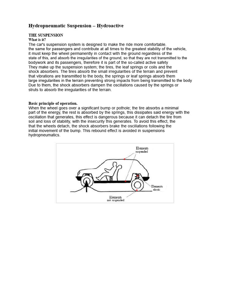 Hydropneumatic Suspension | PDF | Mechanical Engineering | Vehicle ...