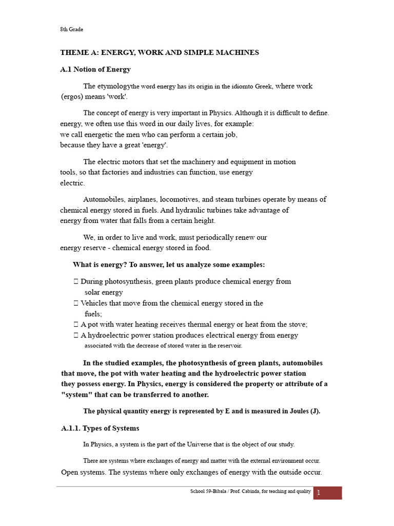 Energy Work and Simple Machines | PDF | Lever | Force