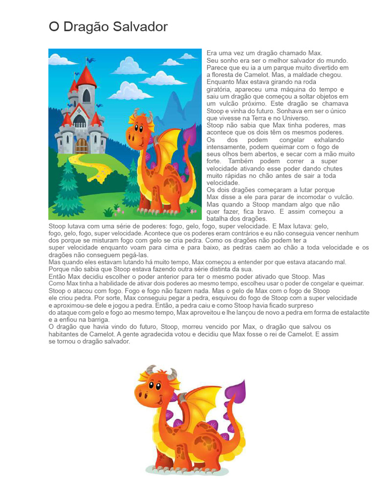 Max, o Dragão Salvador de Camelot | PDF | Dragão