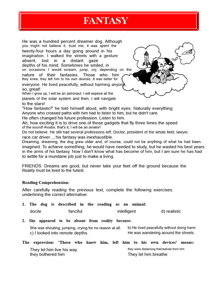 Fantasy For Fifth Grade of Primary School | PDF