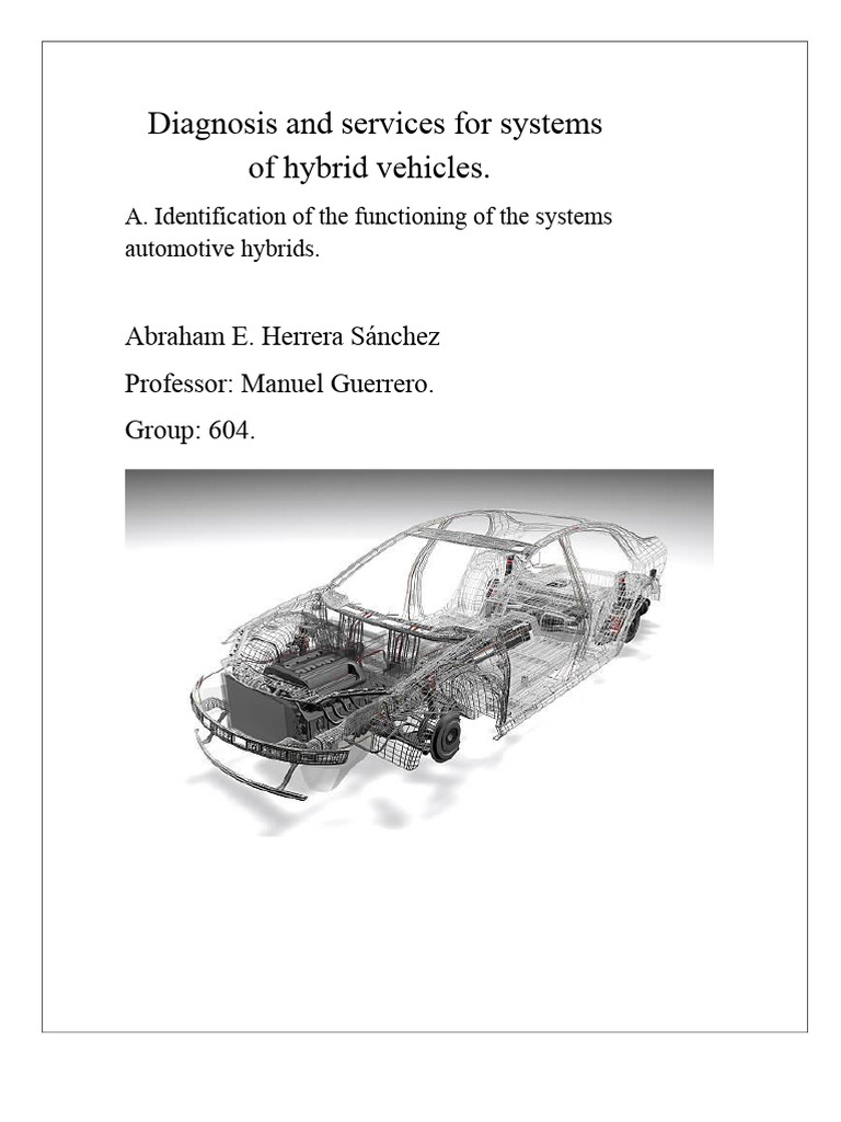 (A. Diagnosis and Services For Hybrid Vehicle Systems | PDF | Hybrid Vehicle | Engines