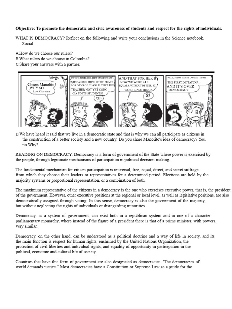 Workshop On Democracy and School Government - Skills | PDF | Democracy ...