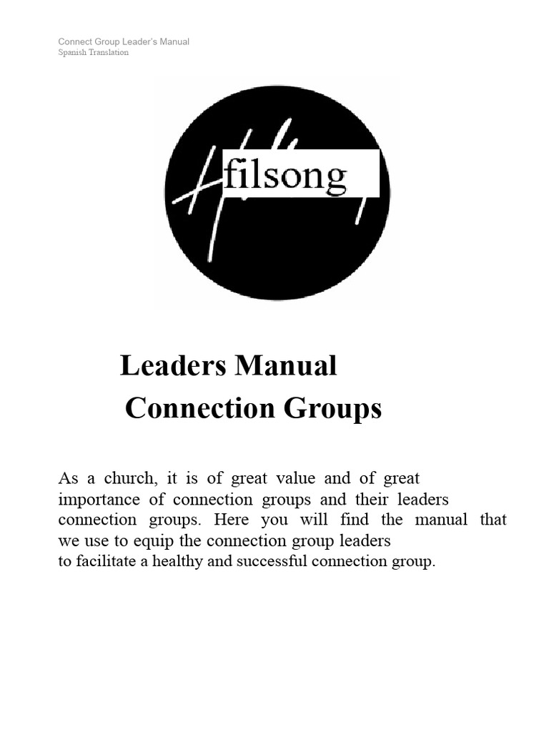 Connect Group Leaders Manual | PDF | Jesus | Shepherd