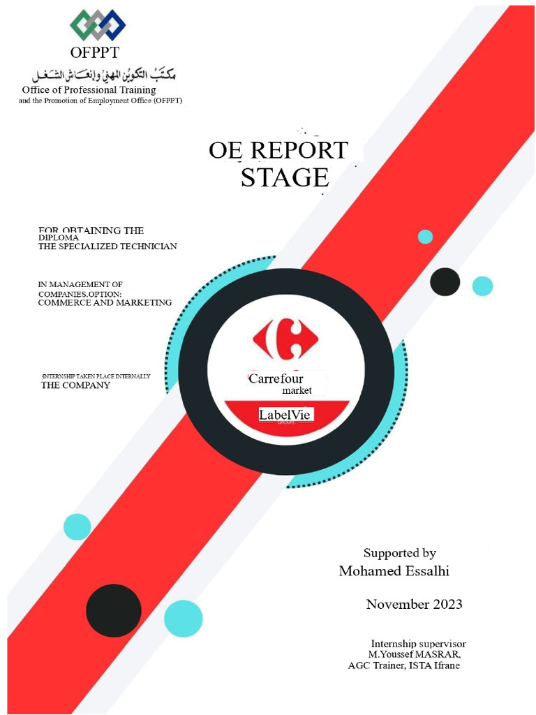 Internship Report at Carrefour Market | PDF | Supermarket | Logistics