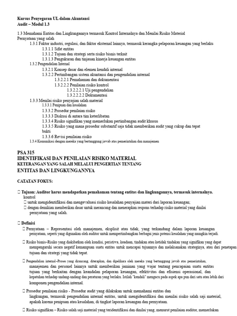 Modul 1.3 Memahami Entitas Dan Lingkungannya Termasuk IC - Untuk ...