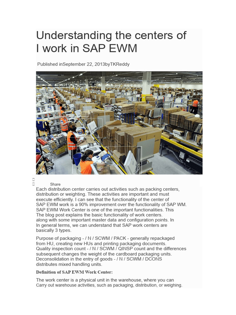 SAP EWM Work Centers Explained | PDF | Software Engineering | Computing