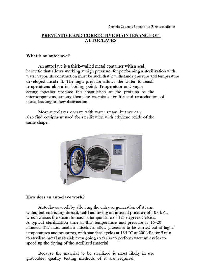 Autoclave Maintenance Guide and Overview | PDF | Sterilization ...