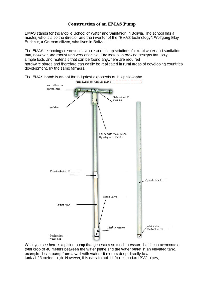 Construction Pump EMAS | PDF | Pipe (Fluid Conveyance) | Valve