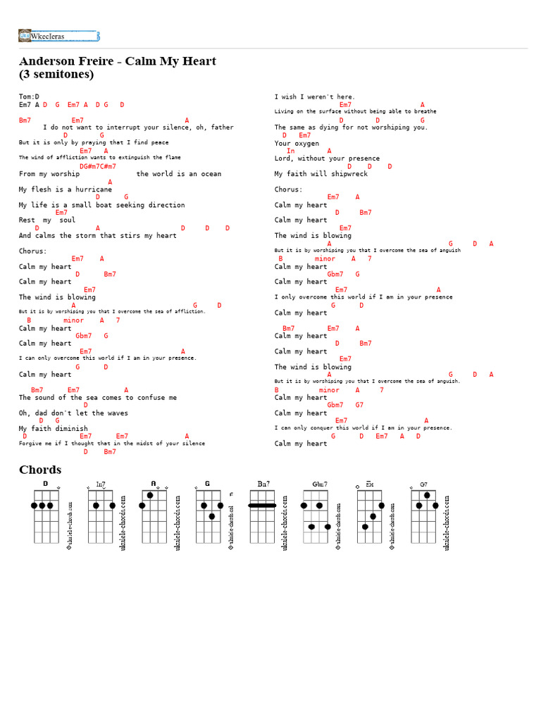 Anderson Freire - Calm My Heart (Ukulele Chords) | PDF | Vortices ...