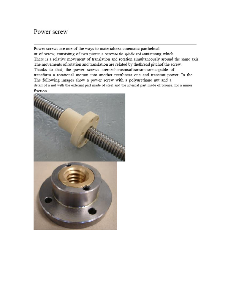 Power Screw | PDF | Welding | Construction