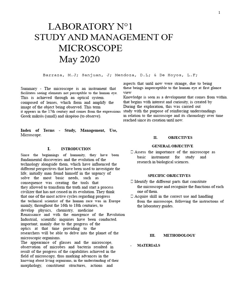 Scientific Article On The Microscope | PDF | Microscope | Capacitor