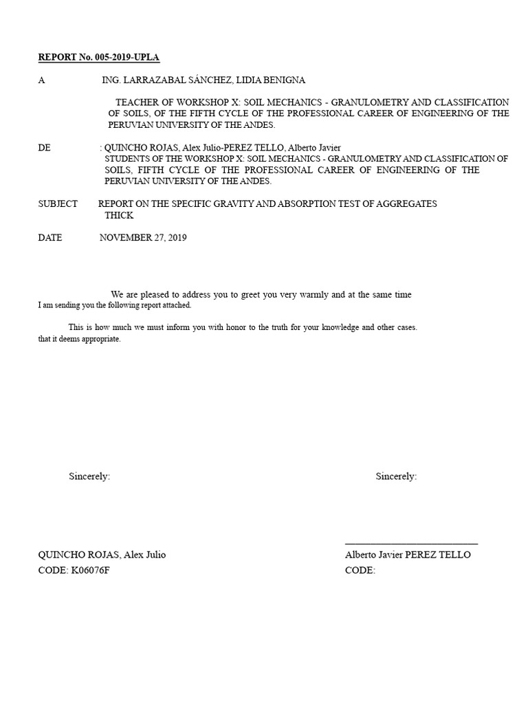 REPORT No. 5 - SPECIFIC GRAVITY AND ABSORPTION OF COARSE AGGREGATES ...