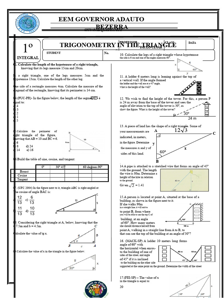 Trigonometry Problems and Solutions | PDF | Trigonometry ...